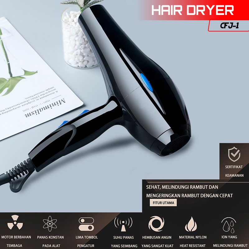 Jual Hair dryer Salon Han river Alat Pengering rambut 800W Dengan Suhu ...