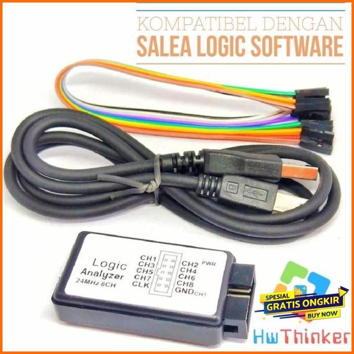 Jual usb logic analyzer analyze 8ch 24mhz for arduino avr arm fpga ...