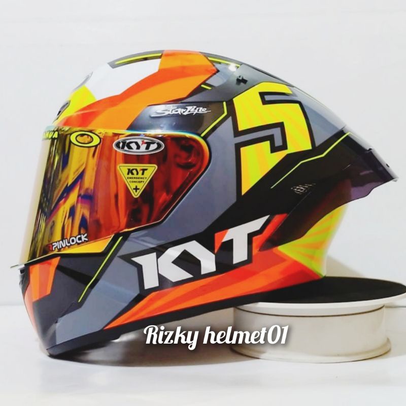 Jual Helm Full face KYT TT Course Motif Paket Ganteng | Shopee Indonesia