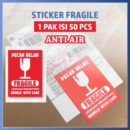 Jual STICKER FRAGILE / STICKER FRAGILE MURAH 1 PAK ISI 50PCS | Shopee ...