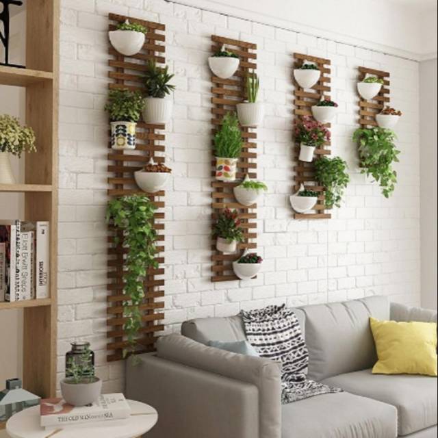 Jual Rak bunga / Rak dinding / Rak Gantung / Hanging flower shelf ...