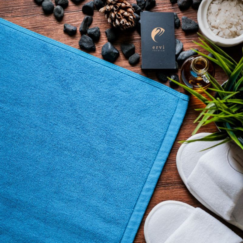 Jual Keset handuk Biru Turquoise PREMIUM tebal kualitas hotel / Bath ...