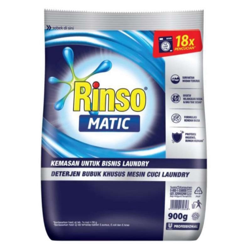 Jual Rinso Matic Professional Detergent Bubuk 900gr ( Ummi All Clean ...