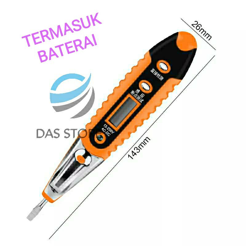 Jual Testpen digital dengan LCD penampilan ukur tegangan listrik tespen ...