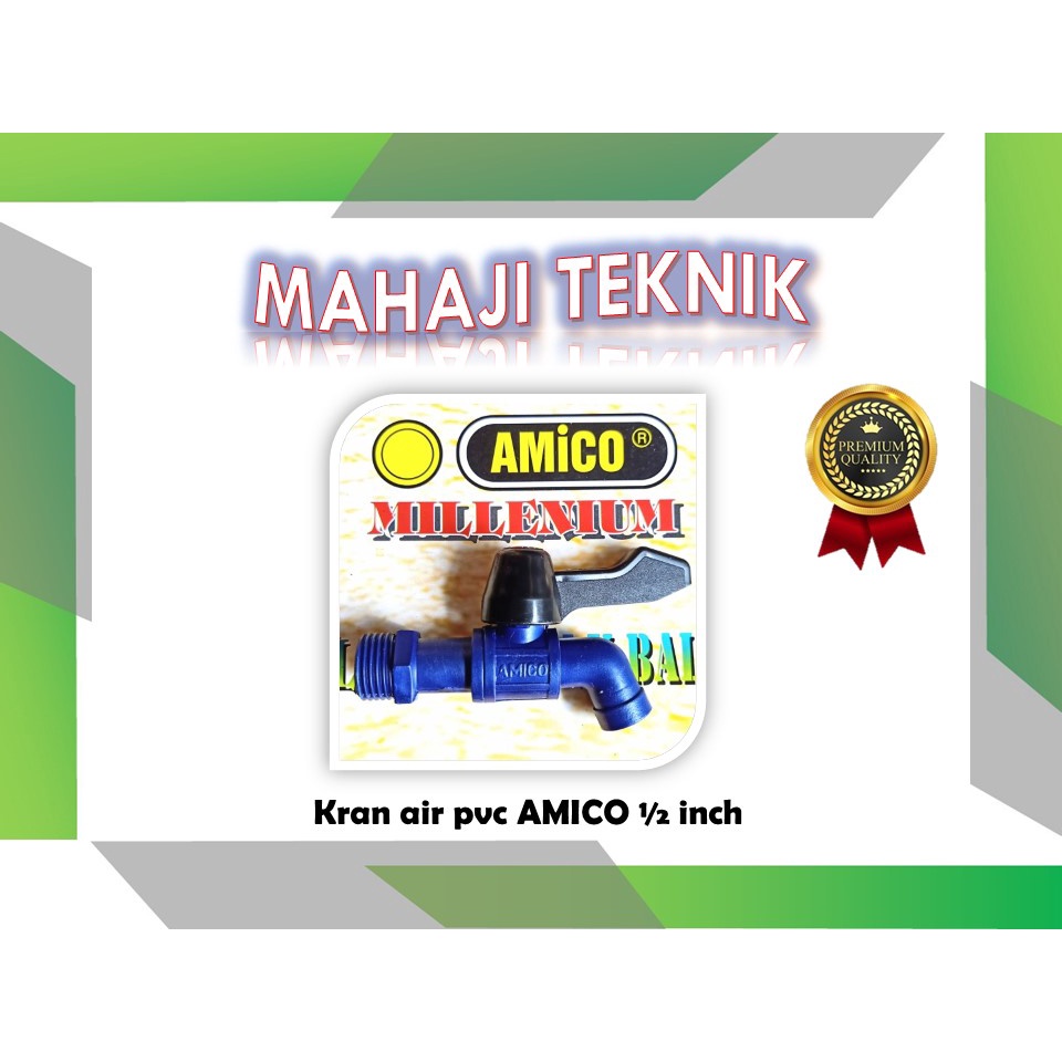 Jual Kran Keran Air PVC Plastik Amico 1/2 inch 100% Original Murah ...