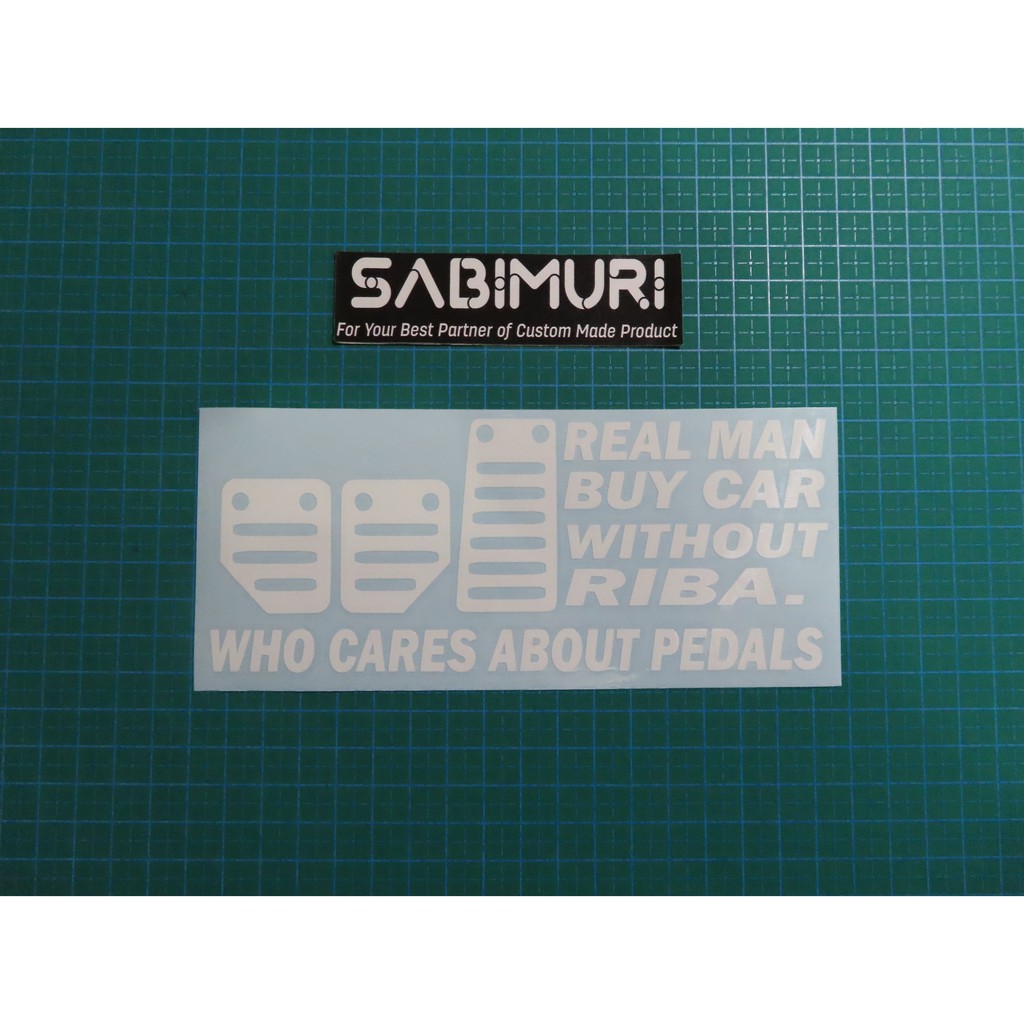 Jual Cutting Stiker Sticker Real Man Buy Car Without Riba | Shopee ...