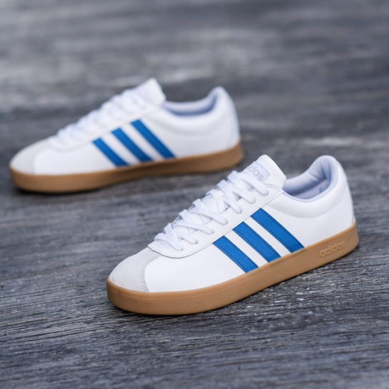 Jual Adidas VL Court White Blue | Shopee Indonesia
