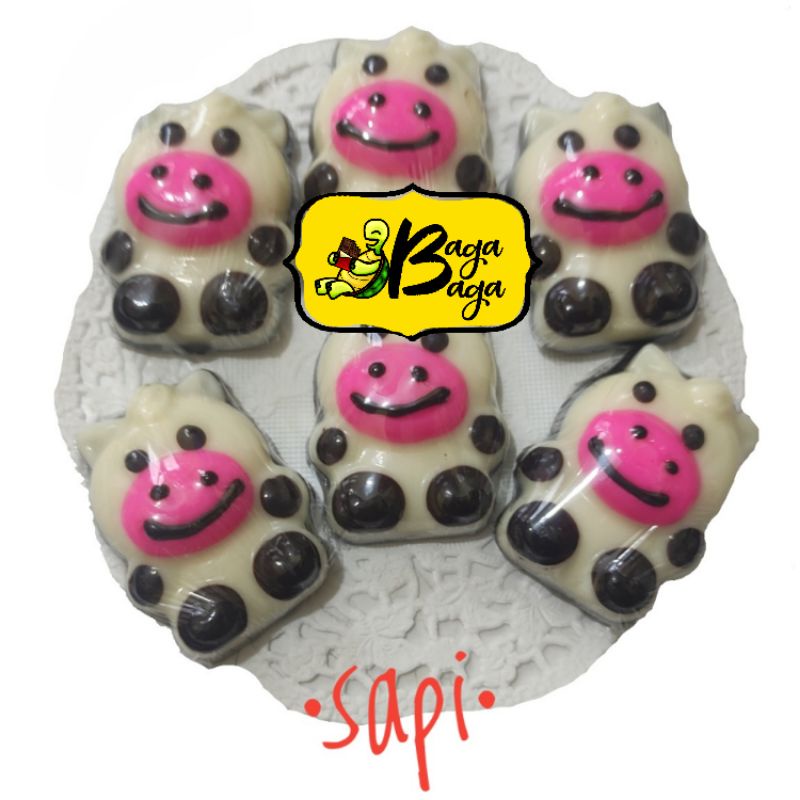 Jual Coklat Sapi 200gr -cokelat karakter cow toples bulat mika-HALAL ...