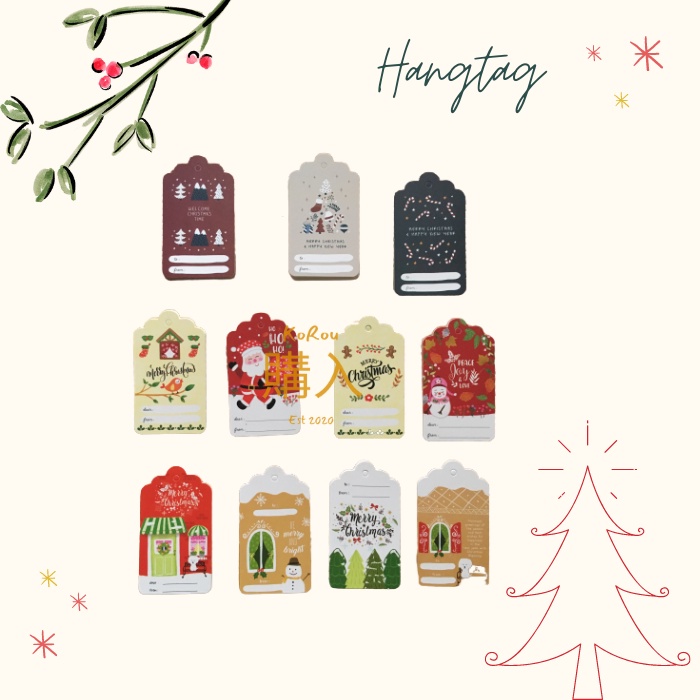 Jual Hang Tag Label Tag Kado Hampers Parcel Gift Kartu Ucapan Christmas ...