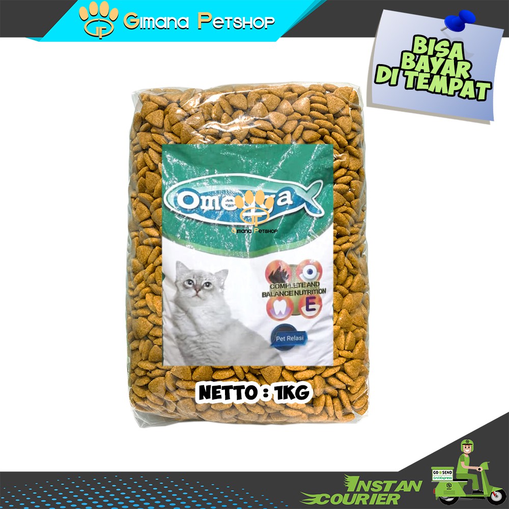 Jual Makanan Kucing Omega Yang Disukai Kucing OMEGGA Cat Food 1kg ...