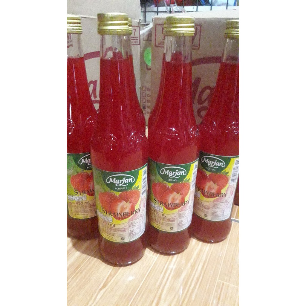Jual Marjan Squash Strawberry Sirup Marjan Squash Stroberi 450ml ...