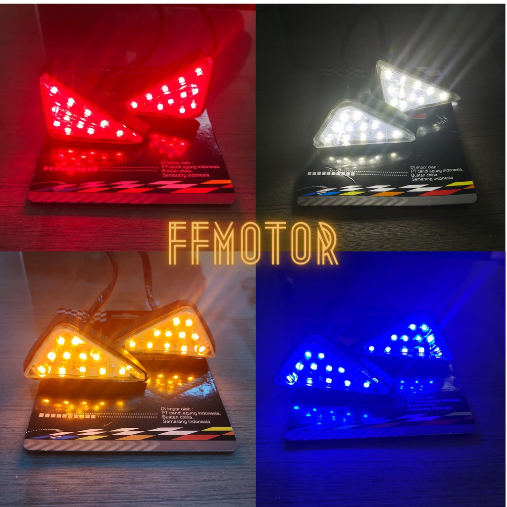 Jual Lampu Sen Sein Tempel Variasi Led Model Segitiga Universal Motor ...