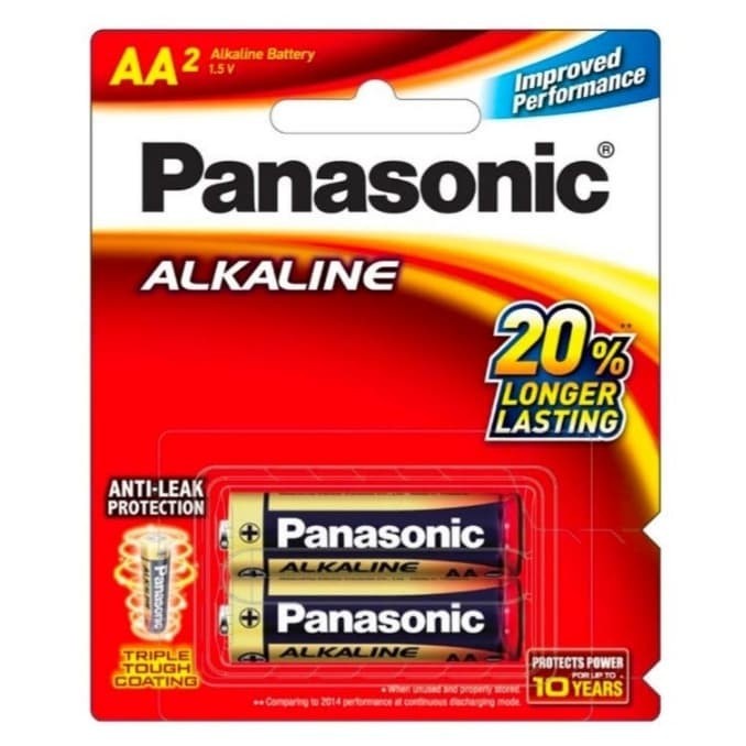 Jual Baterai Batre Batere Alkaline AA /A2 Panasonic Battery 2 pcs | Shopee Indonesia