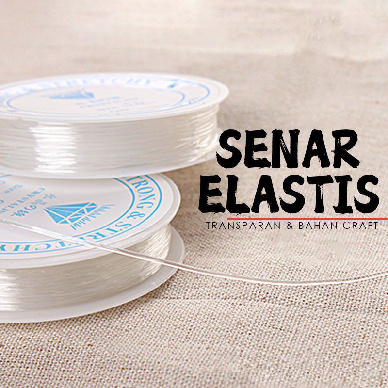Jual tali Senar Elastis Super Kuat Tali Crystal Tec Bahan Craft Gelang Dan Kalung | Shopee Indonesia
