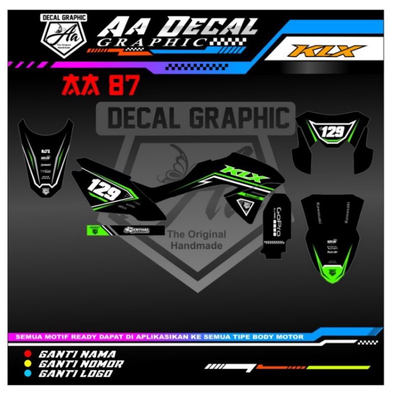 Jual Decal klx stiker klx striping klx decal crf Aa87 free request ...