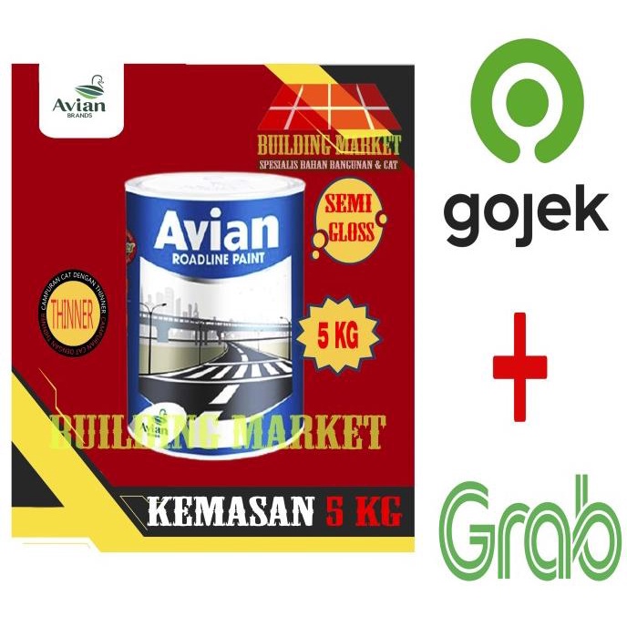 Jual CAT MARKA JALAN CAT JALAN ROADLINE PAINT AVIAN SOLVENT BASED 5 KG ...