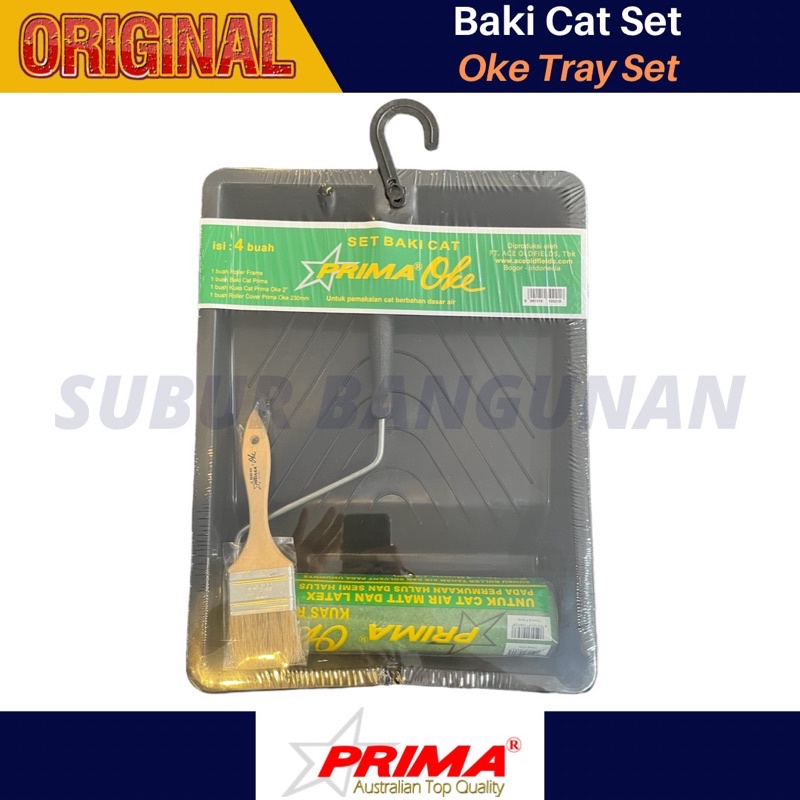 Jual Bak Cat Set + Kuas Roll Prima + Kuas 2" Prima Oke Tray Set ...