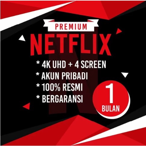 Jual Akun Netflix Premium 1 Bulan | Netflix Ultra HD 4K 1 Bulan ...