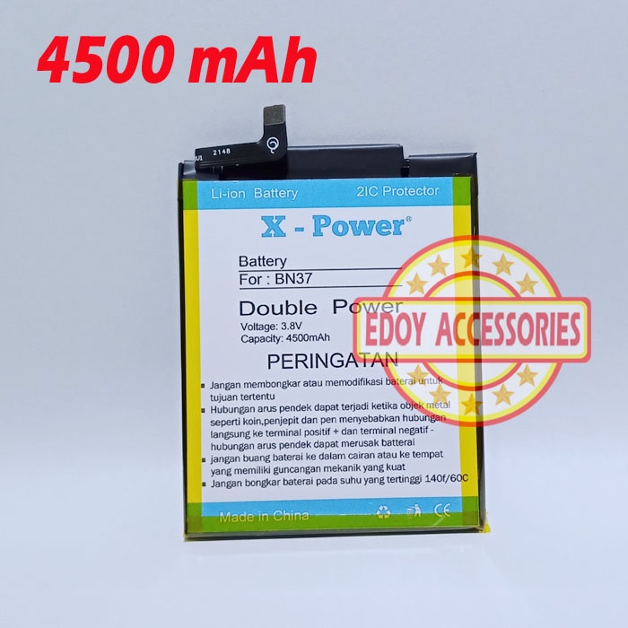 Jual Batre Xiaomi Redmi 6A BN37 Double Power Batu Baterai Battery Tanam ...