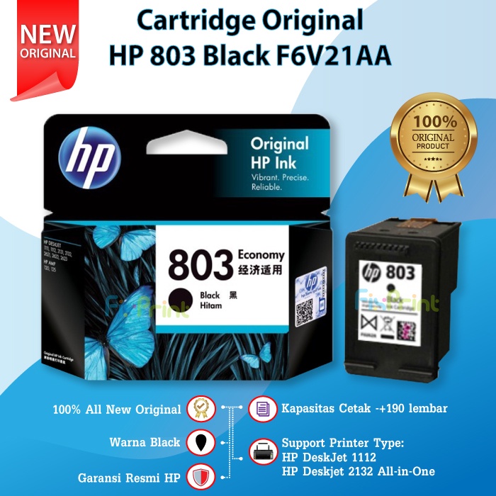 Jual Cartridge Tinta HP 803 Black 3YP42AA Refill Printer Deskjet 1111 ...