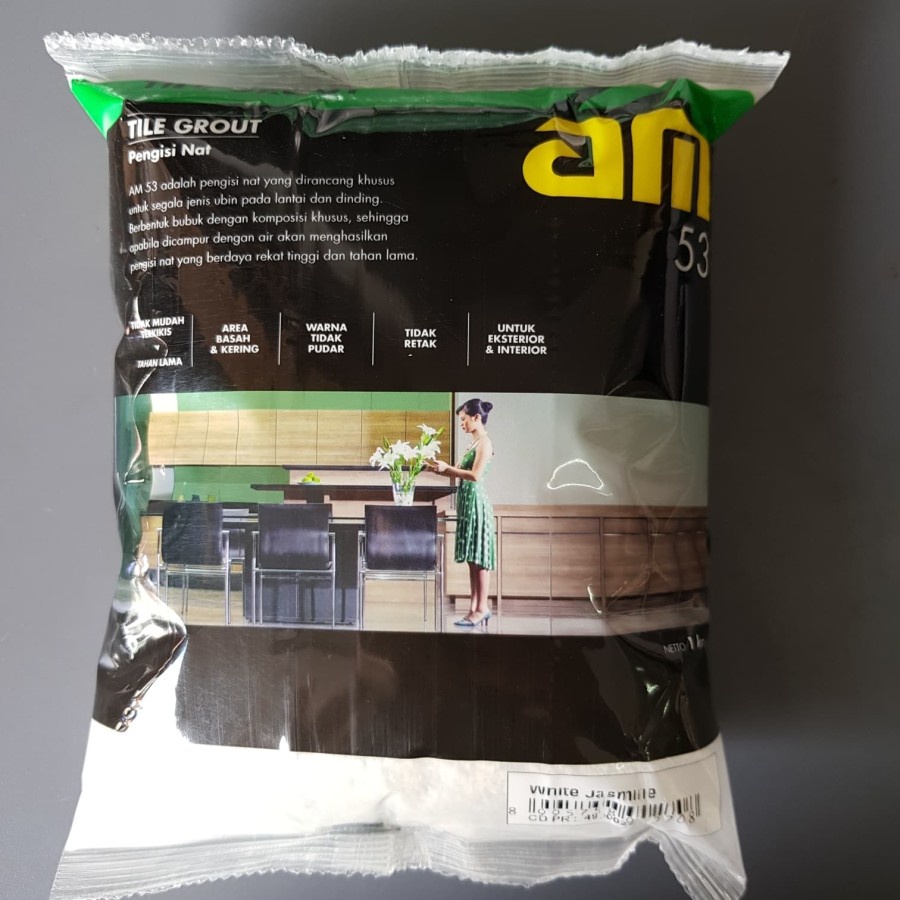 Jual WHITE JASMINE AM 53 / SEMEN NAT KERAMIK/ TILE GROUT | Shopee Indonesia