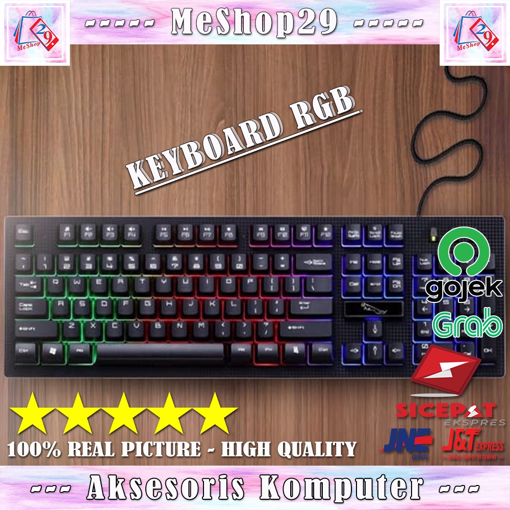 Jual Keyboard Gaming RGB Leopard / Keyboard RGB Gaming Full Size ...
