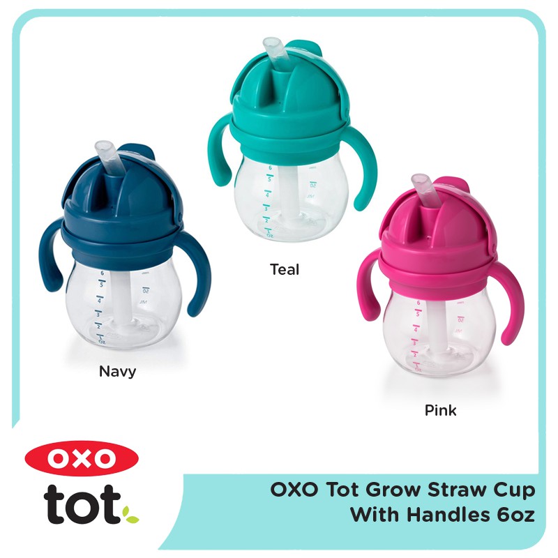 Jual OXO Tot Grow Straw Cup W/Handles 6oz | Shopee Indonesia