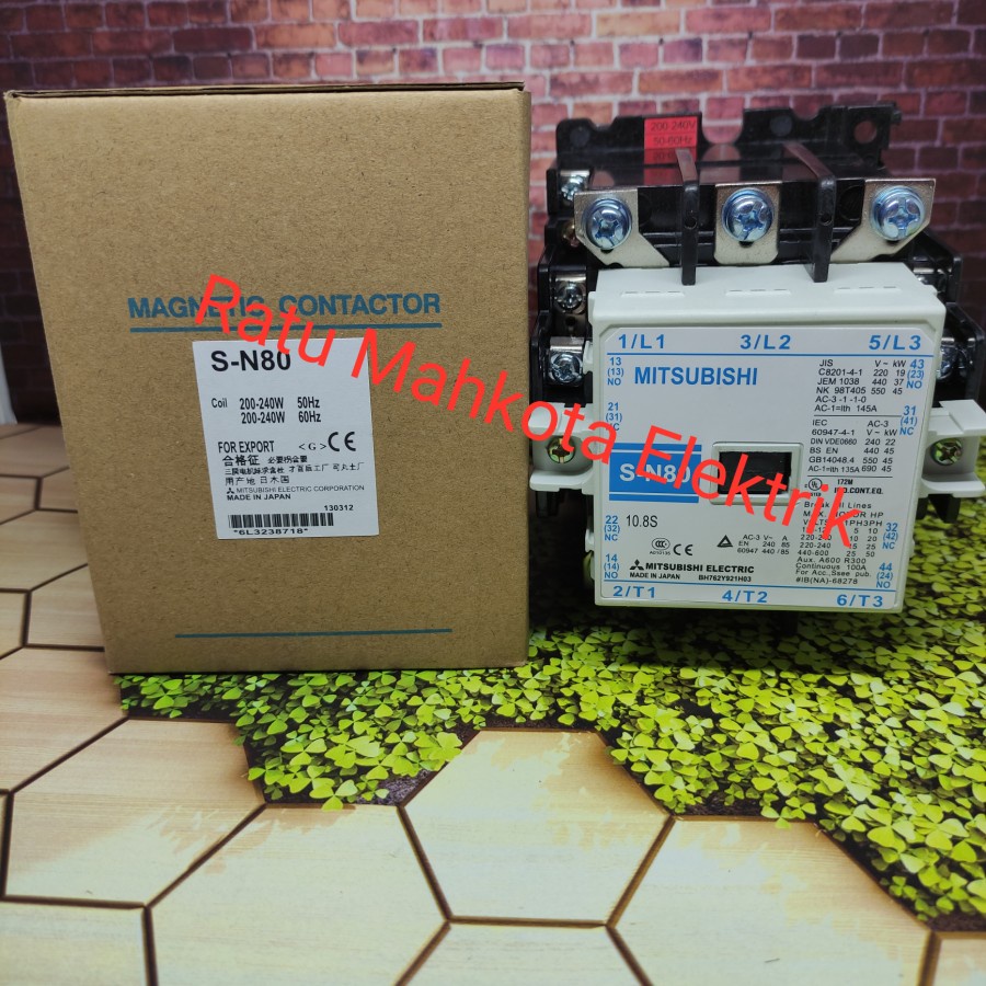 Jual Kontaktor / Contactor Mitsubishi S-N80 SN-80 SN 80 sn80 | Shopee Indonesia