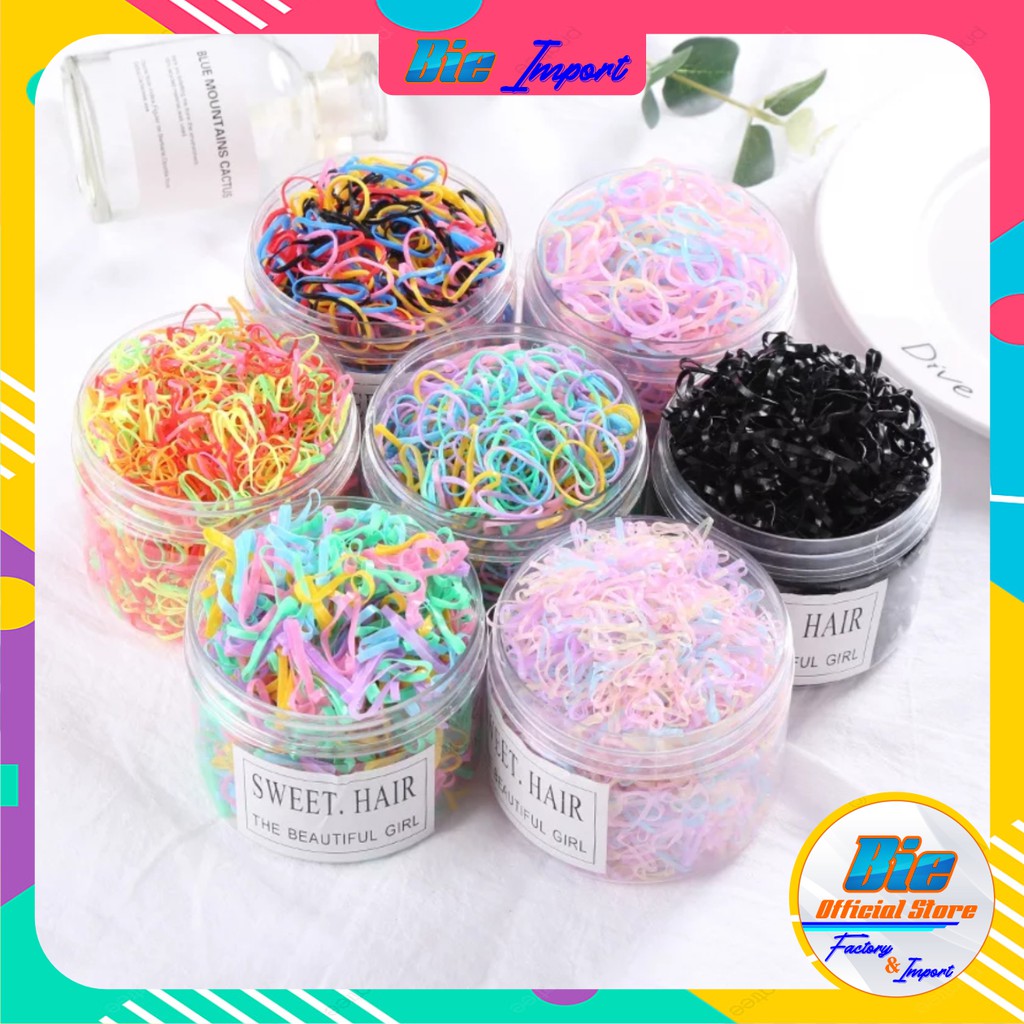 Jual (Isi 1000 Pcs) Ikat Rambut Karet Jepang Korean Style Impor Murah ...