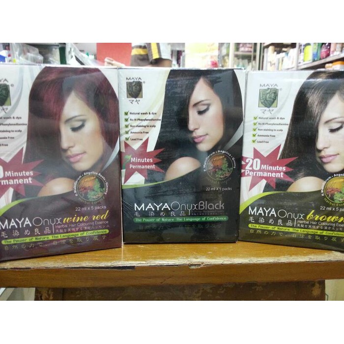 Jual Shampoo Semir Maya Onyx (Black/Brown) isi 5 sachet | Shopee Indonesia