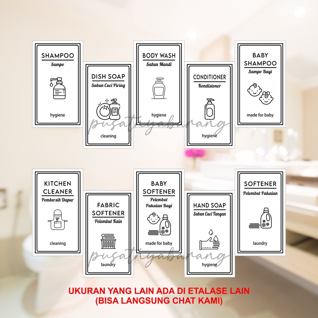 Jual Label Sticker Aesthetic Minimalis Vinyl Tahan Air - BERGAMBAR ...