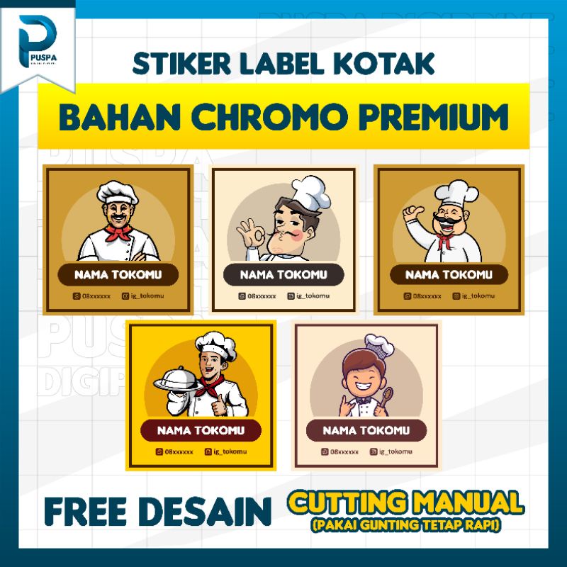 Jual STIKER LABEL MAKANAN/SNACK/CEMILAN MURAH (Cutting Manual Pakai ...