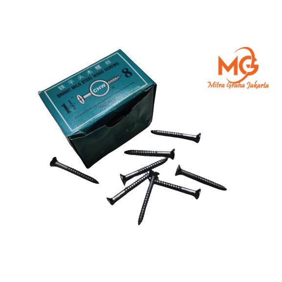 Jual Skrup Sekrup Kayu Plus (+) Bunga 11/2" 1 1/2 Inch 4cm CHW Taping ...