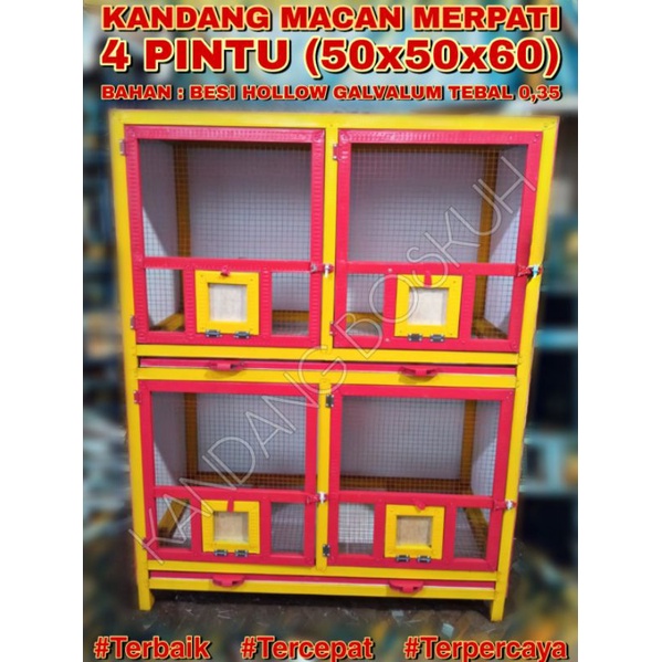 Jual KANDANG MACAN MERPATI 4 PINTU (50x50x60) | Shopee Indonesia