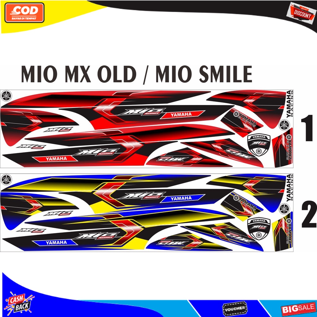 Jual DECAL STIKER MOTIF VARIASI COD/STICKER STRIPING VARIASI MOTOR YAMAHA MIO VARIASI MATIC ...