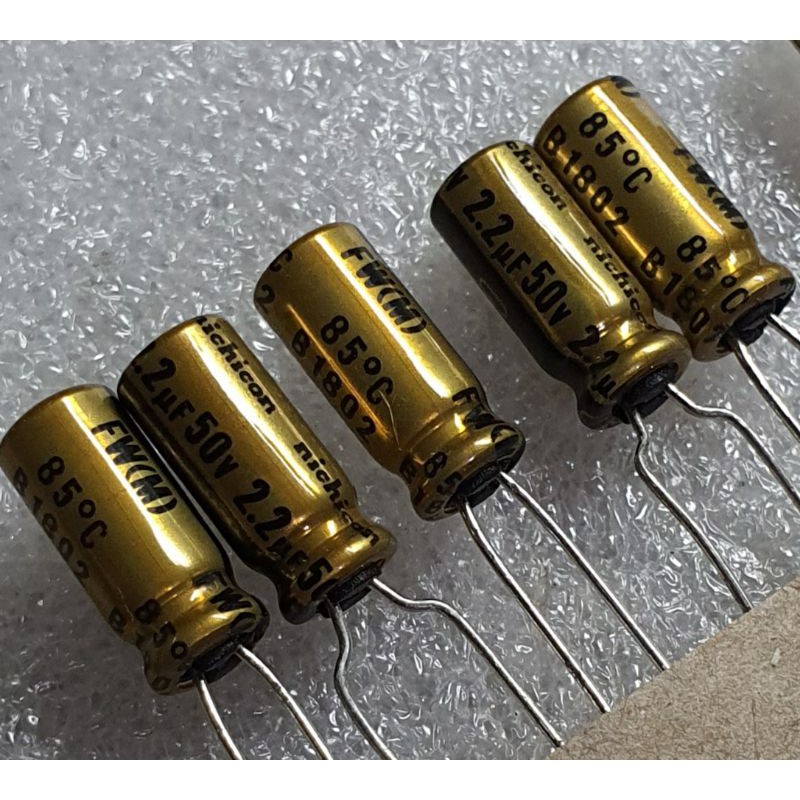 Jual Elko 2.2UF 50V Nichicon FW(M) PET Hi Fi Audio Grade pitch 5mm 1pcs ...