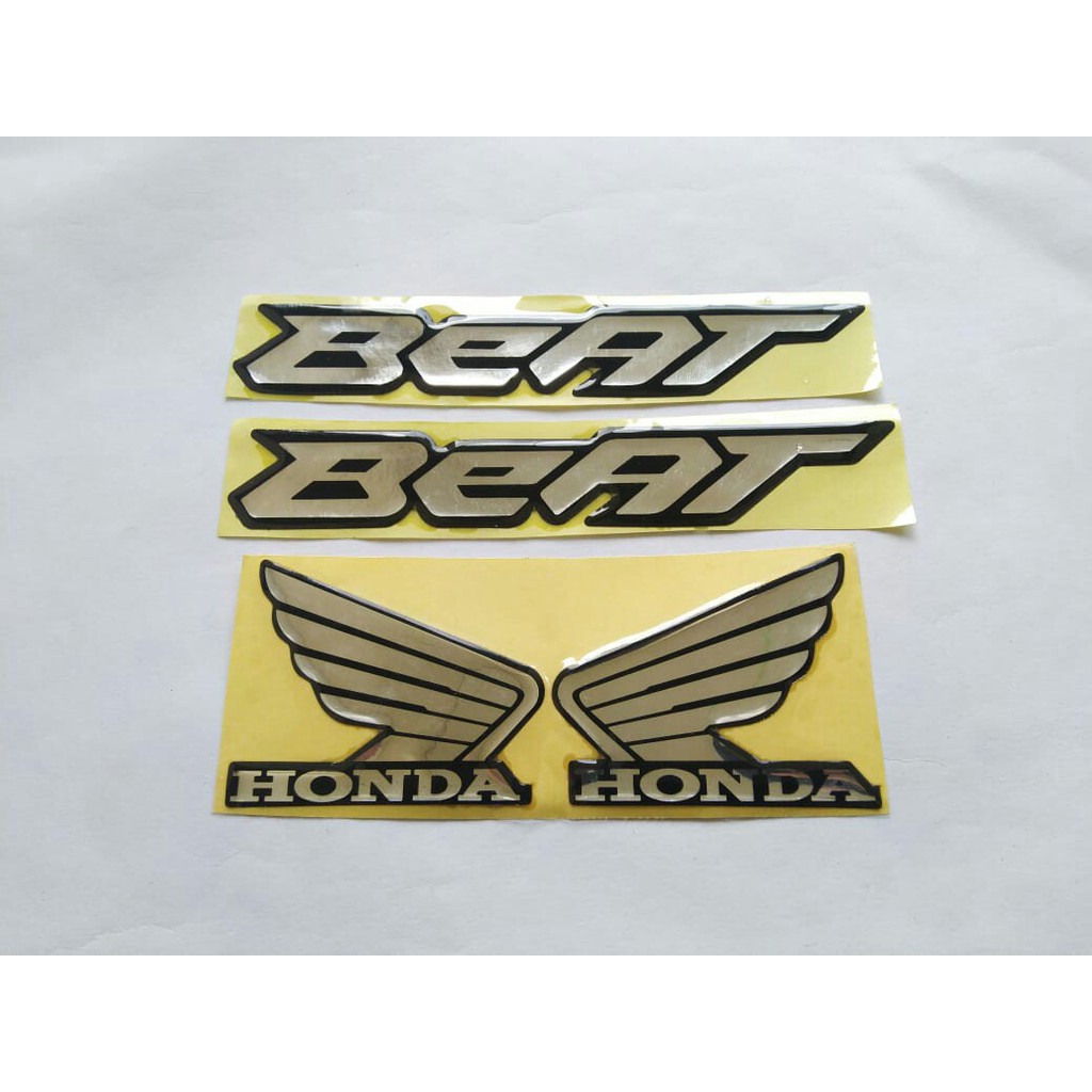 Jual stiker emblem honda beat silver | Shopee Indonesia