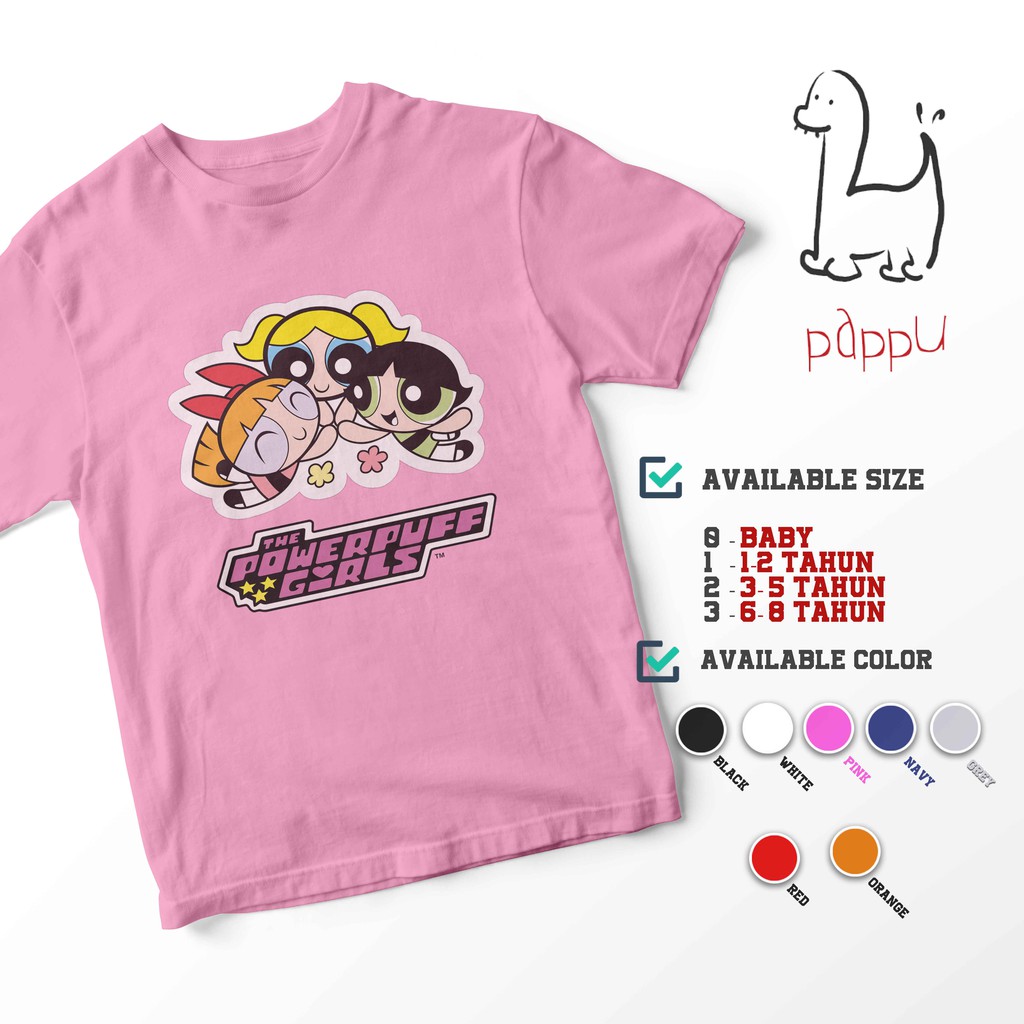 Jual CI/23 Kaos Distro Anak The Powerpuff Girl Power Puff PPG Buttercup ...