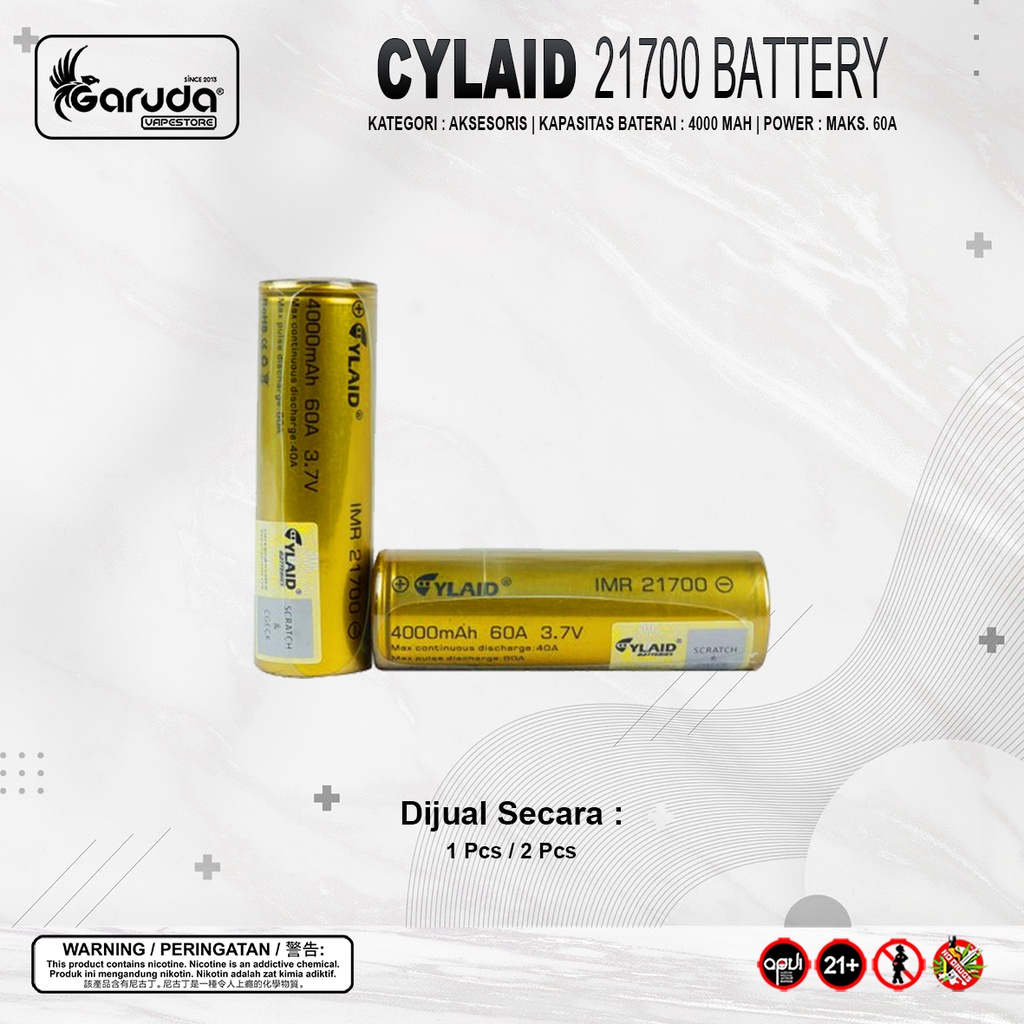 Jual Cylaid 21700 Battery 1Pcs 100% Authentic | Shopee Indonesia