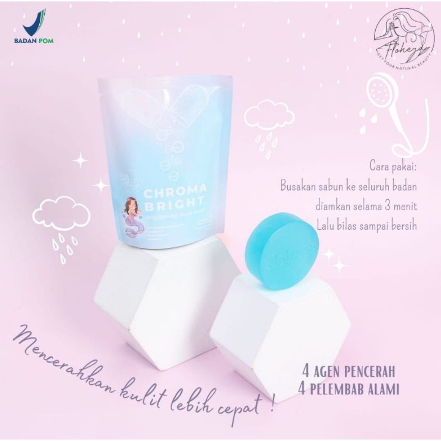 Jual Chroma Bright Brightening Body Soap Bar by Flohera/Sabun Pemutih ...