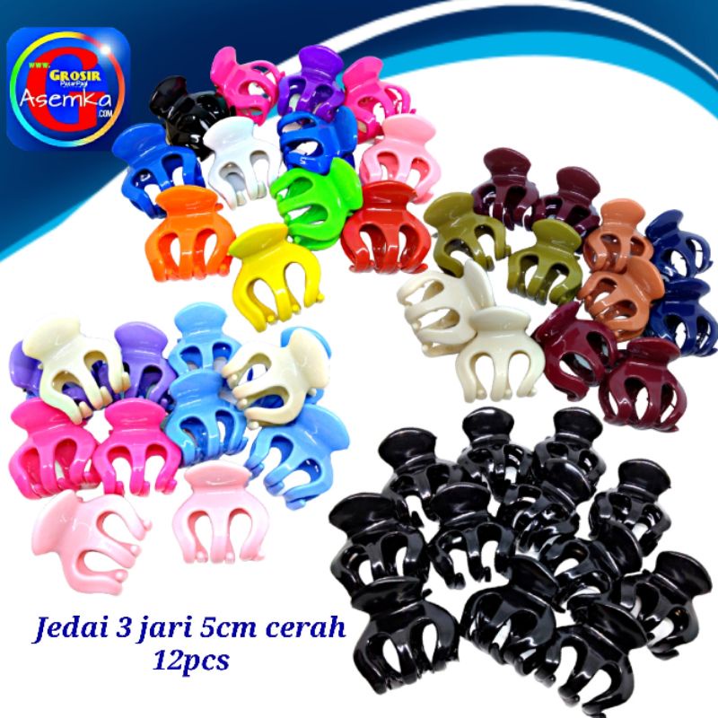 Jual Jepit Jedai Rambut 5cm 3jari Produk Marcella Grosir (12pcs ...