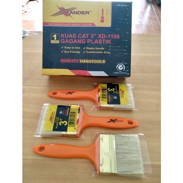 Jual XANDER 3” Kuas cat 3”inci gagang pvc xander Kuas bulu putih 3inci ...