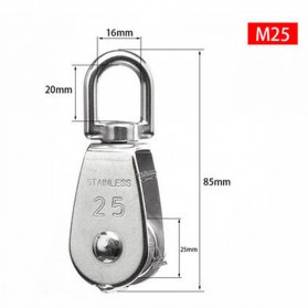 Jual ASOL Katrol Kerekan Mini Serbaguna Swivel Pulley Stainless Steel ...