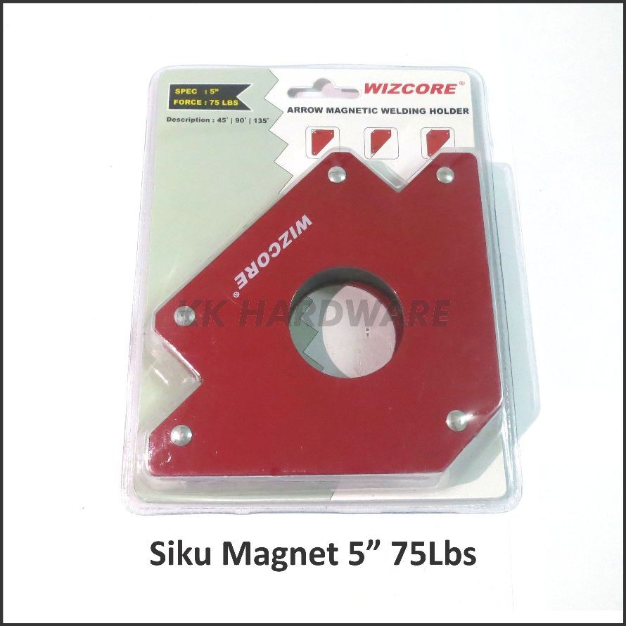 Jual Siku Magnet 5 Inch 75 Lbs Wizcore Untuk Las-Siku Las-Arrow ...