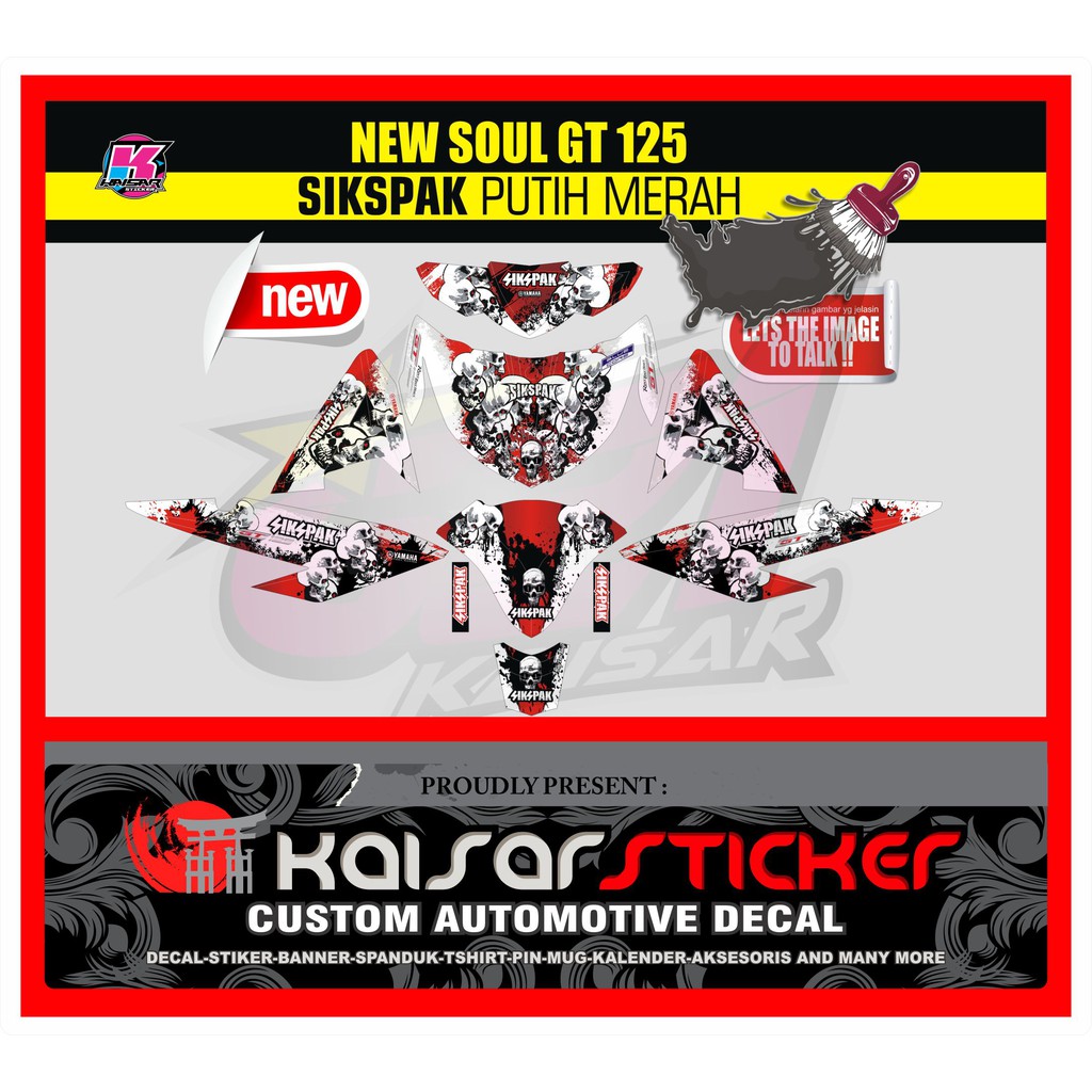 Jual Stiker Decal Motor Full Body Stiker Yamaha Soul Gt 125 SIKSPAK ...