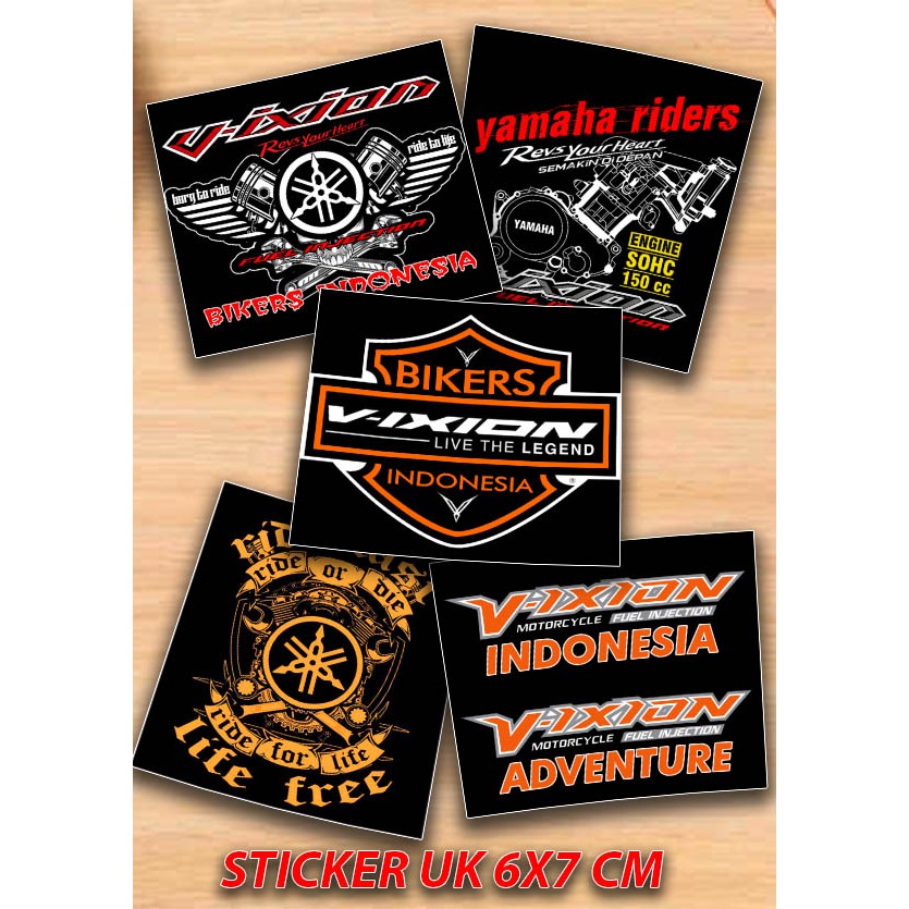 Jual sticker yamaha vixion stiker motor biker viksen emblem tempelan ...