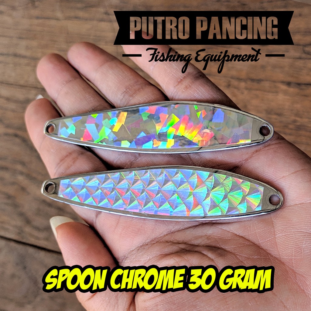 Jual Lure Spoon Besi Chrome 30 gram | Shopee Indonesia