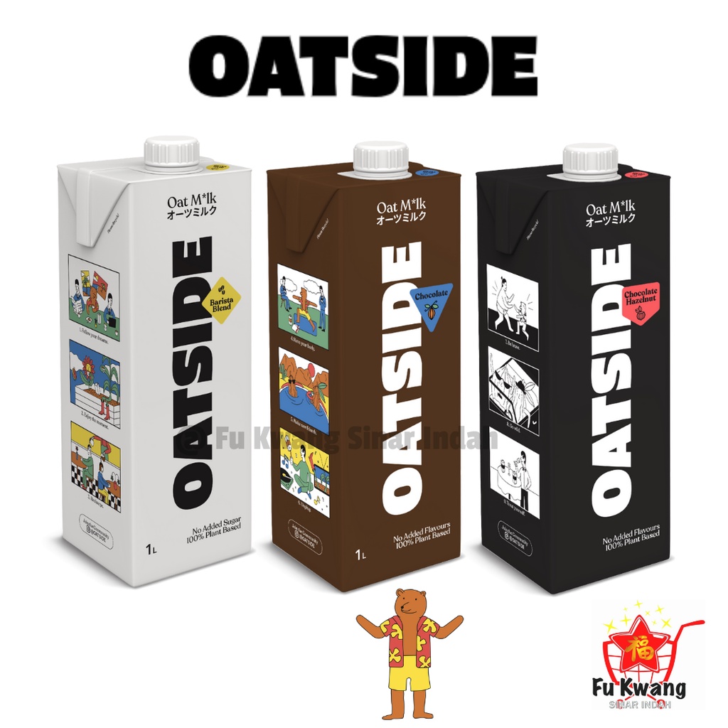 Jual Oatside Susu Oat Milk Gandum 1L 1 L Liter 1000ml 1000 ml | Shopee ...