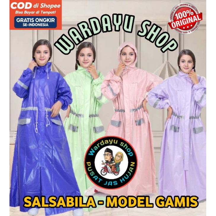 Jual Jas Hujan Model Gamis Wanita Muslimah Plevia Salsabila Terbaru ...