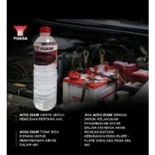 Jual Air aki accu zuur Yuasa 1 liter tutup botol merah utk isi aki baru ...